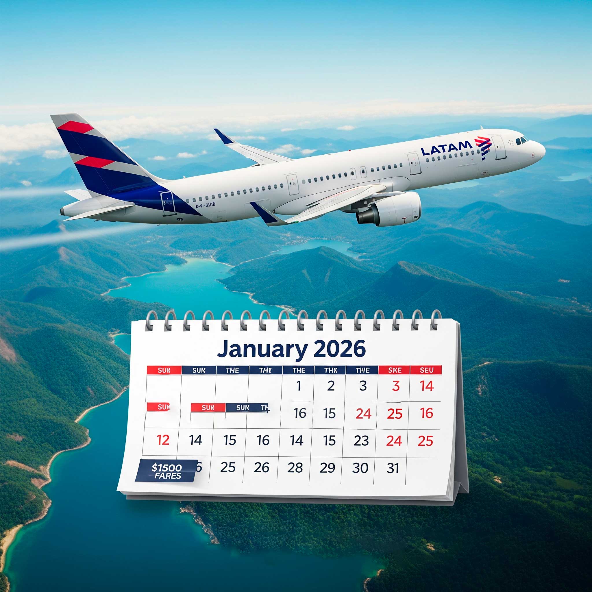 Passagens promocionais Latam 2026 em janeiro